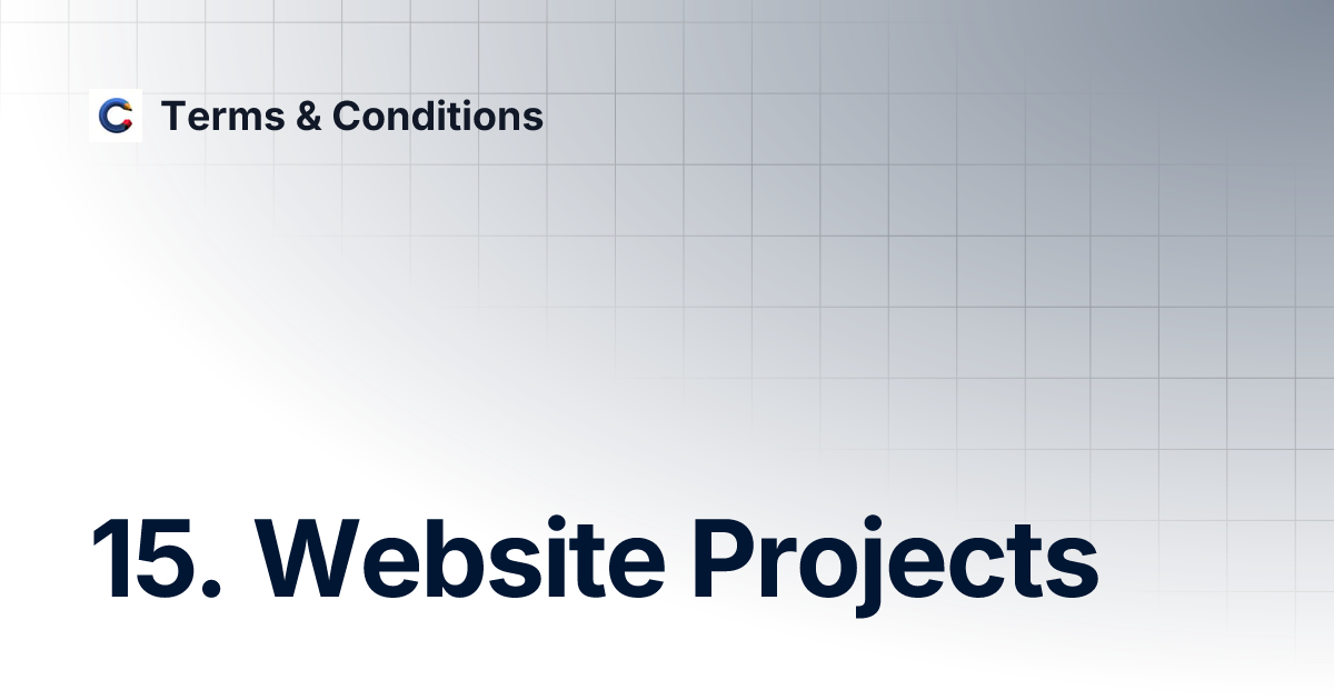 15. Website Design | Terms & Conditions